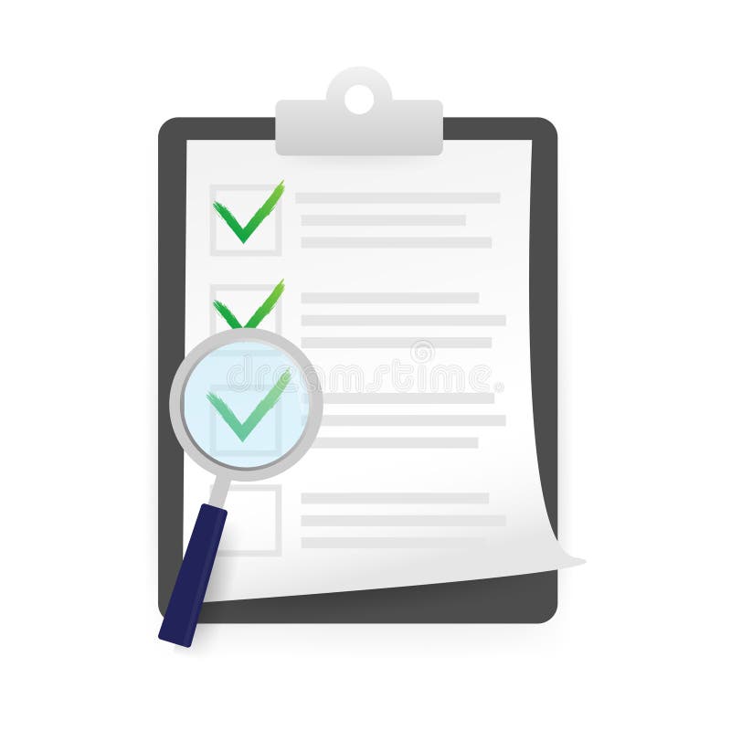 Check List in Flat Style. Vector Stock Illustration. Check Mark Icon ...