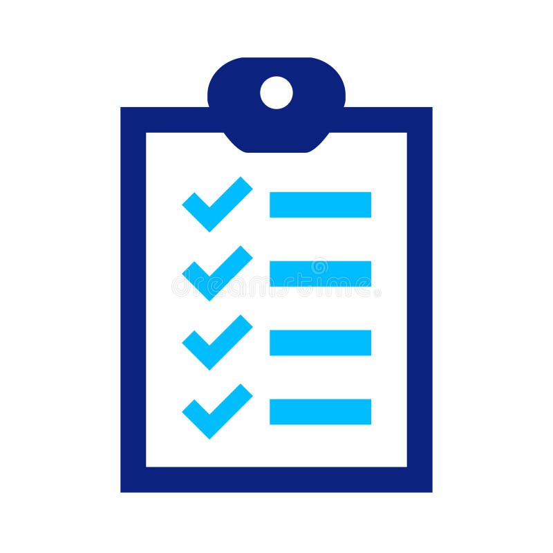 Check List Icon, Checklist Task or Clipboard for Schedule Graphic ...