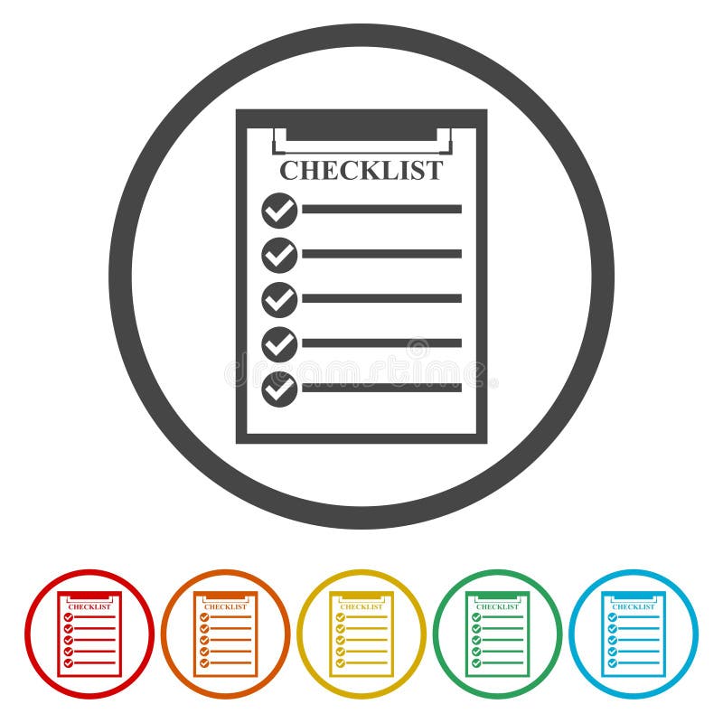 Check list icon in circle stock vector. Illustration of confirmation ...