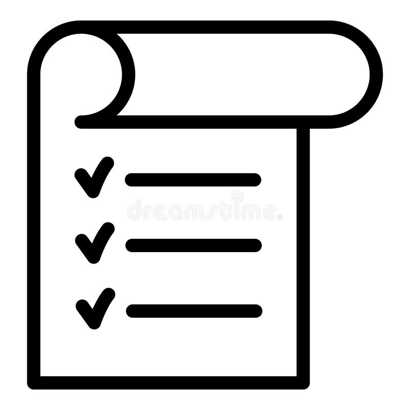 Check List with Ticks and Pen Icon, Outline Style Stock Illustration ... Check List with Ticks and Pen Icon, Outline Style Stock Illustration ...