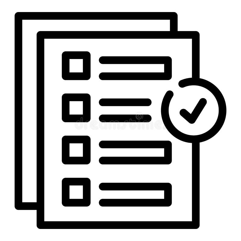 Check List Icon Outline Vector. Store Order Stock Vector - Illustration ...