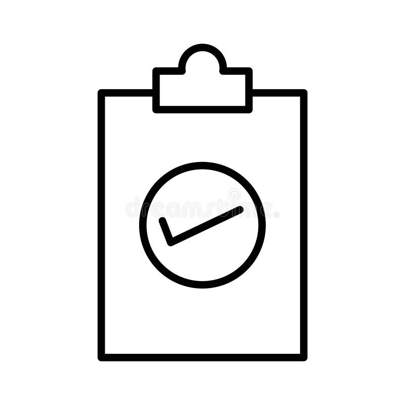 Check List Icon Thin Line Art Isolated Stock Vector - Illustration of ...