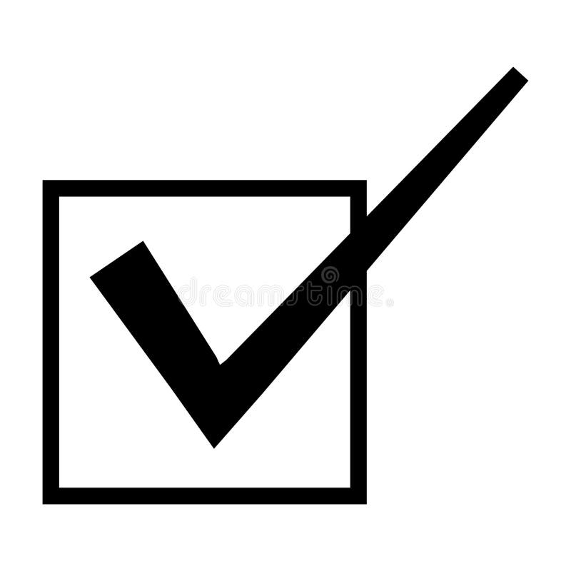Check List Icon or Tick Mark To Choose Correct with Box Stock ...