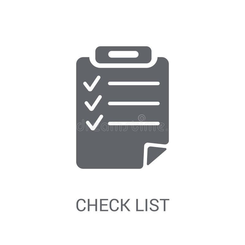 Check List Icon. Trendy Check List Logo Concept on White Background ...