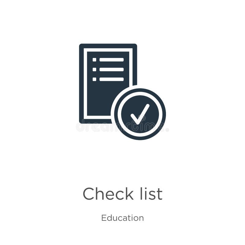 Check List Icon Vector. Trendy Flat Check List Icon from Education ...