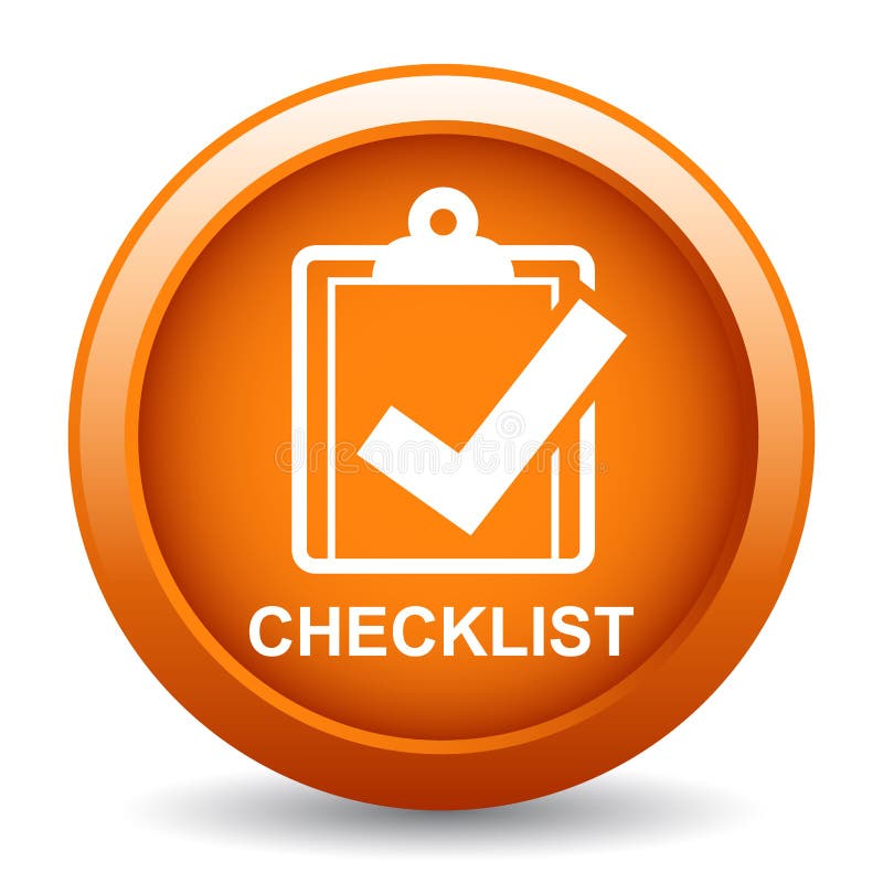 Checklist icon button stock illustration. Illustration of decision ...