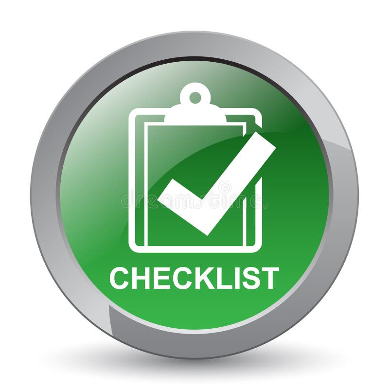 Checklist icon button stock illustration. Illustration of isolated ...