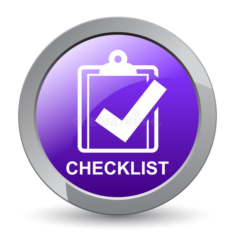 Checklist icon button stock illustration. Illustration of correct ...