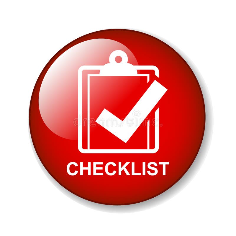 Checklist icon button stock illustration. Illustration of document ...