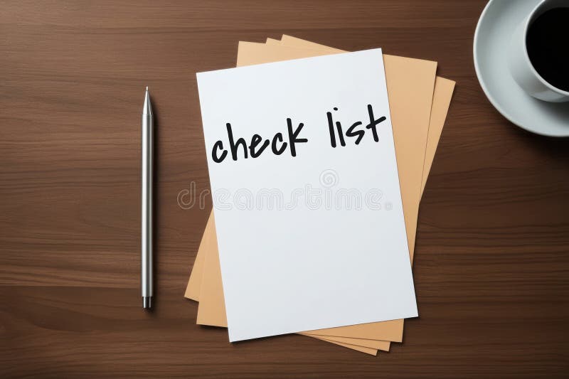Check List Inscription Text Words on Paper Stock Illustration ...