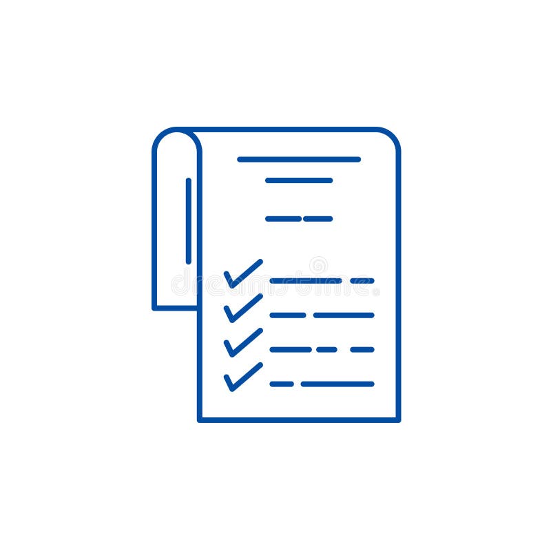 Check List Line Icon Concept. Check List Flat Vector Symbol, Sign ... Check List Line Icon Concept. Check List Flat Vector Symbol, Sign ...