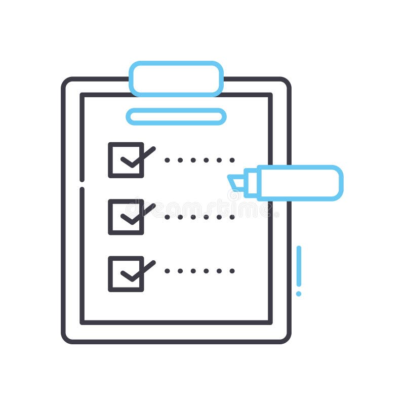 Check List Line Icon, Outline Symbol, Vector Illustration, Concept Sign ... Check List Line Icon, Outline Symbol, Vector Illustration, Concept Sign ...