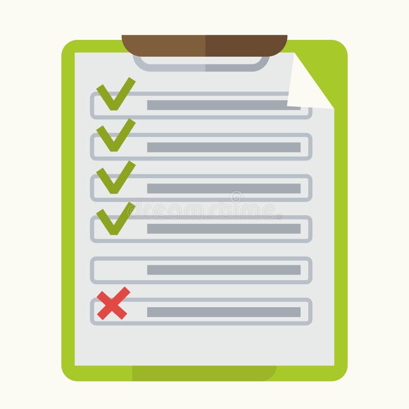 Check List Marks on Notepad Vector Icon Stock Vector - Illustration of ...