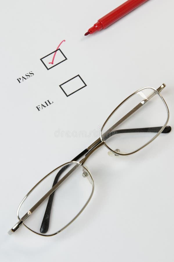 Check List - Pass stock image. Image of exam, glasses - 34274571
