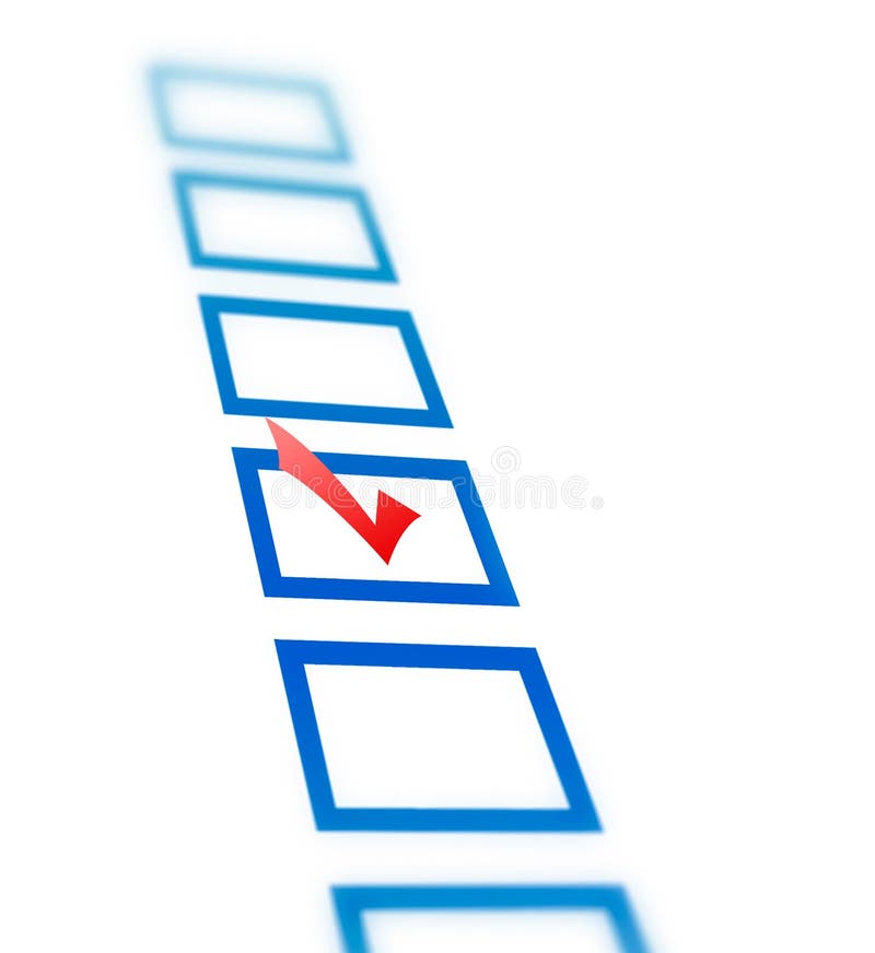 Check List with Red Check Mark Stock Image - Image of choice, agreement ...