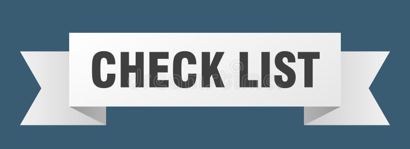 Check list ribbon. stock vector. Illustration of ribbon - 153527627
