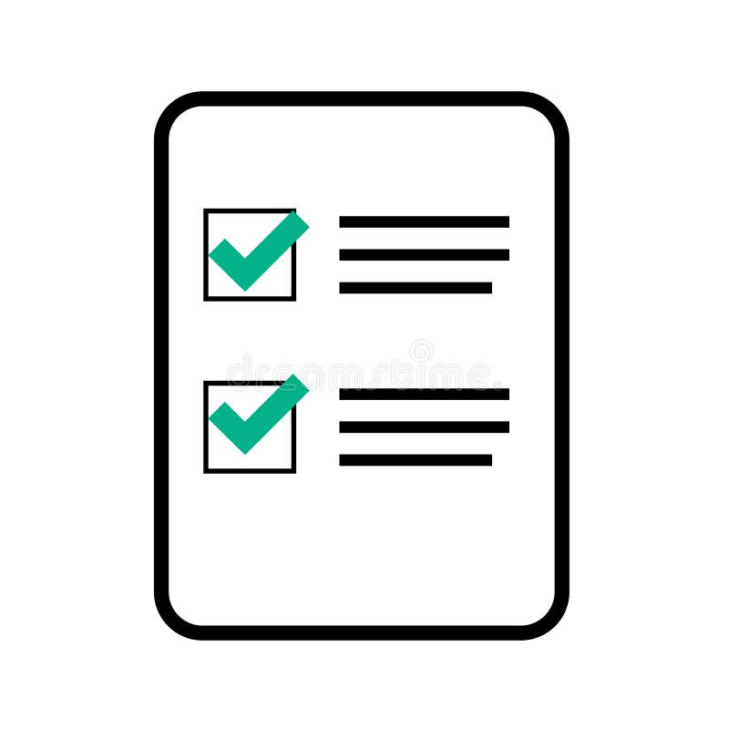 Check List Sign Flat Icon Vector Illustration Stock Illustration ...