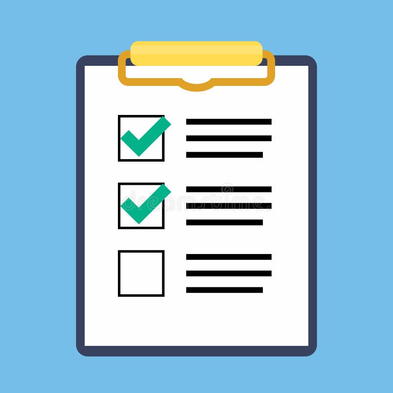 Check List Sign Flat Icon Vector Illustration Stock Illustration ... Check List Sign Flat Icon Vector Illustration Stock Illustration ...