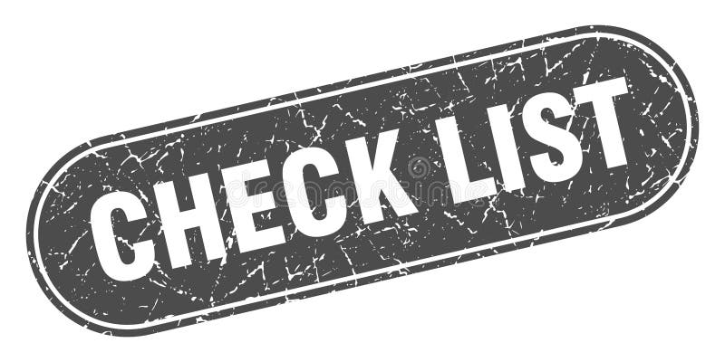 Check List Sign. Check List Grunge Stamp Stock Vector - Illustration of ...