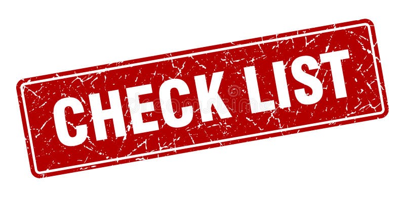 Check List Sign. Check List Grunge Stamp Stock Vector - Illustration of ...