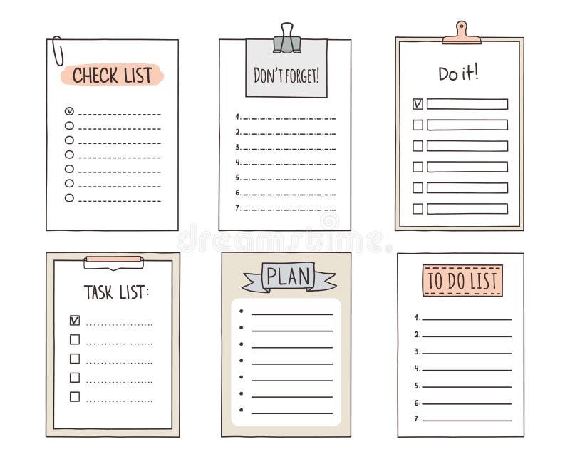 Check List Sketch, Clipboard or Checklist Notebook Stock Vector ...