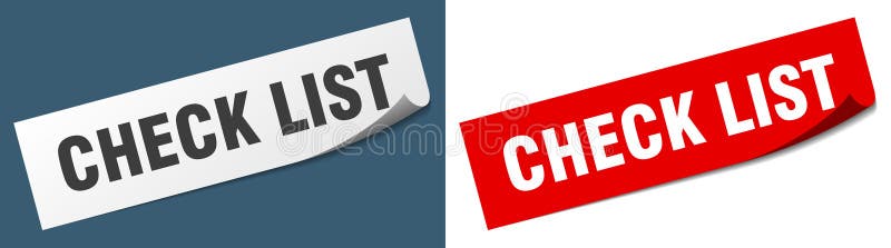 Check List Sticker. Check List Sign Set Stock Vector - Illustration of ...