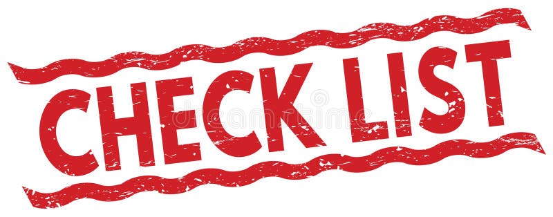 CHECK LIST Text on Red Lines Stamp Sign Stock Illustration ...