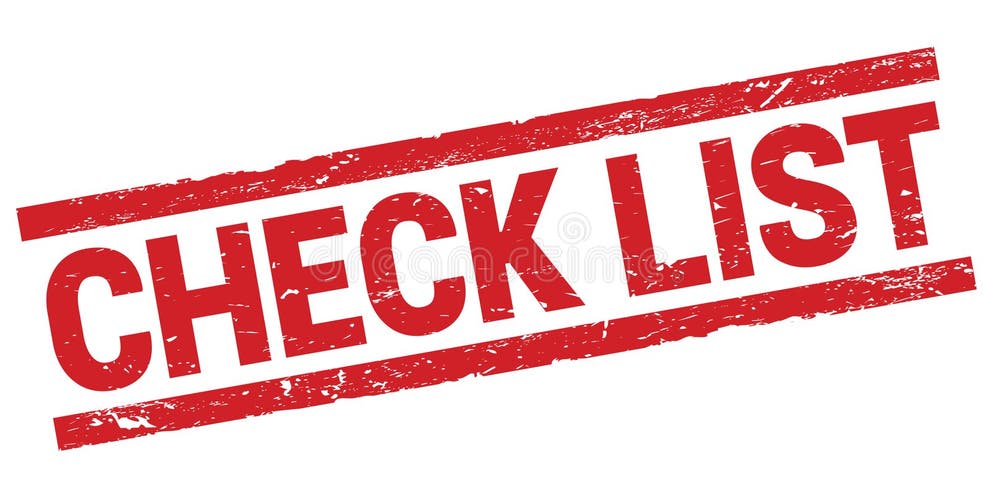 CHECK LIST Text on Red Rectangle Stamp Sign Stock Photo - Image of ...