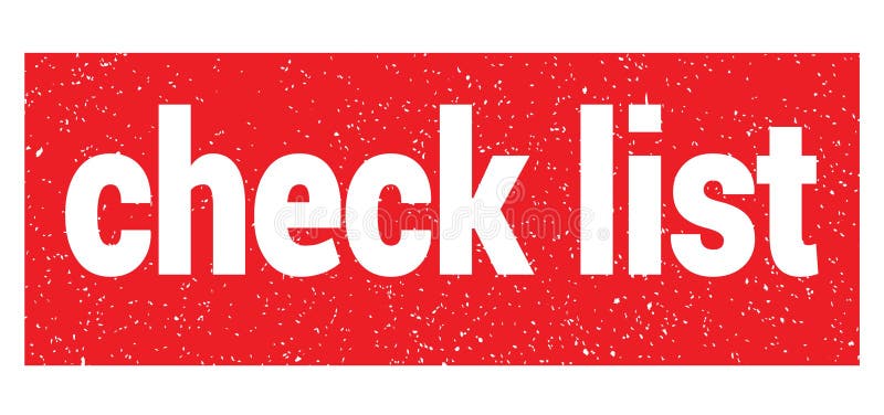 Check List Text Written on Red Stamp Sign Stock Illustration ...