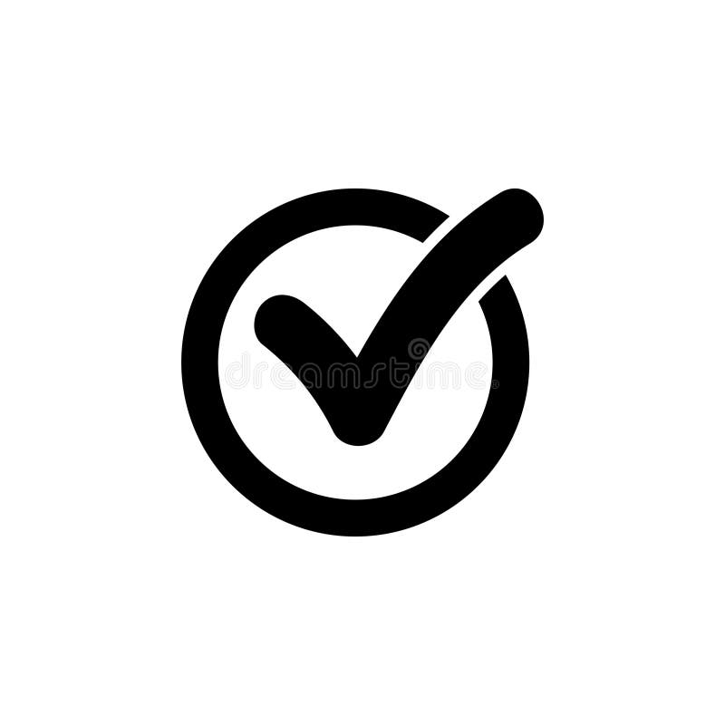 Check List, Tick Mark, Checkmark Vote Solid Flat Vector Icon Isolated ...