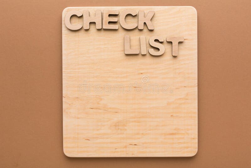 Check List, Wooden Board, Copy Space Stock Image - Image of motivation ...