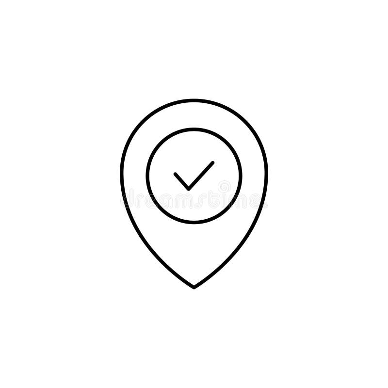Location Icon Checkmark Stock Illustrations – 427 Location Icon ...