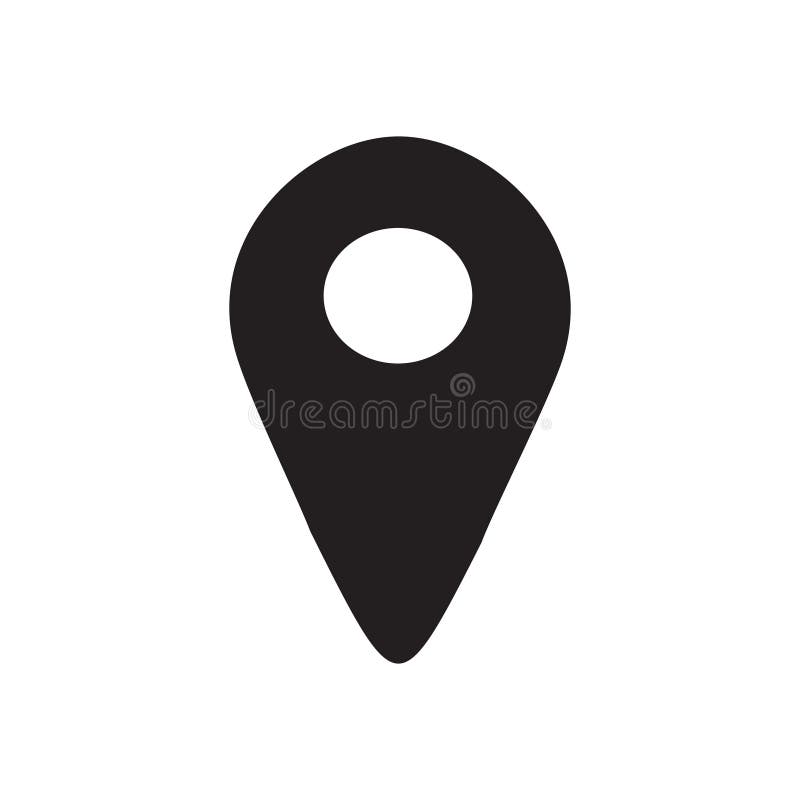 Check Location Line Icon. Pointer Sign with Check Mark. Map Pin Symbol ...