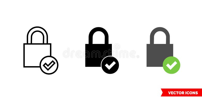 Check Lock Logo Icon Design Stock Vector - Illustration of privacy ...