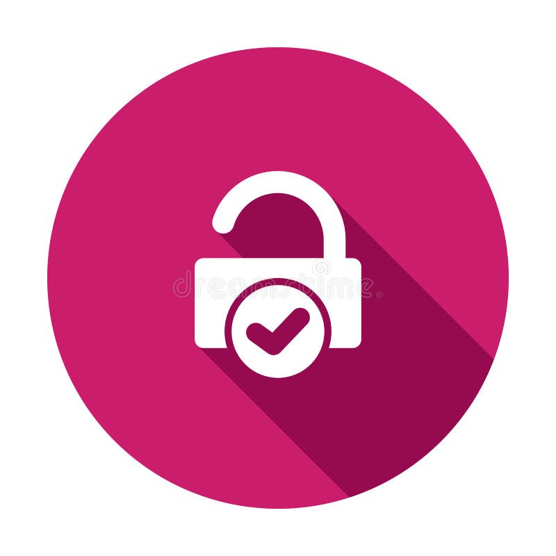 Check Lock Open Security Icon. Vector Illustration Stock Illustration ...