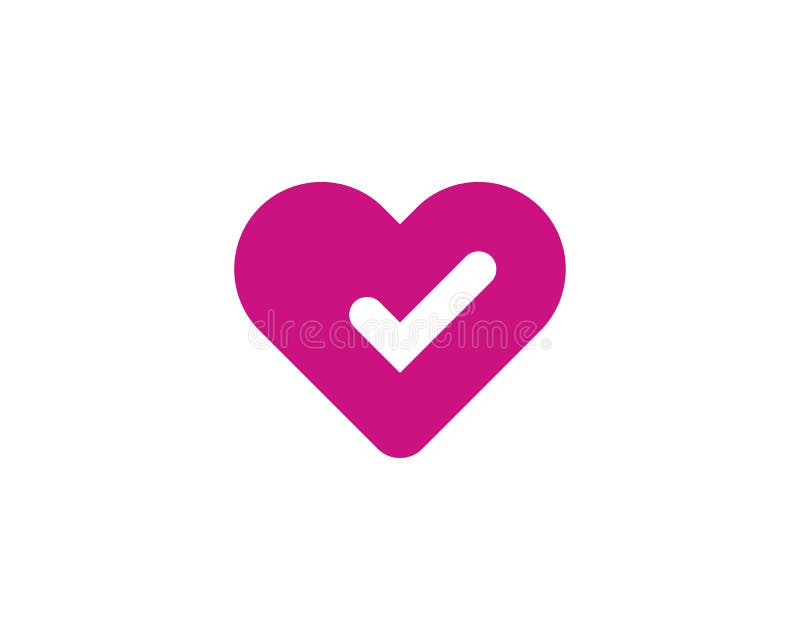 Check Love Icon Logo Design Element Stock Vector - Illustration of ...