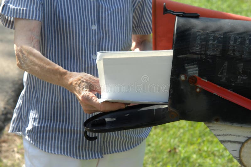 Check is in the mail stock photo. Image of slim, lady - 4658204