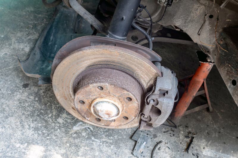 Check and Maintain Car Front Disc Brakes Stock Photo - Image of repair ...