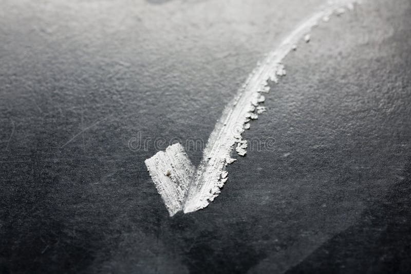 Check mark stock photo. Image of close, handwriting, chalk - 27940172