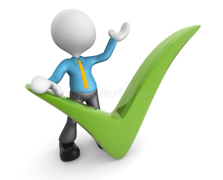 Man Green Check Mark Stock Illustrations – 1,658 Man Green Check Mark ...