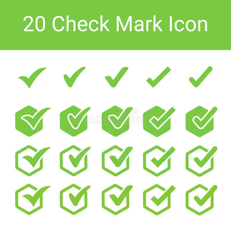 Check Mark icon set stock vector. Illustration of confirm - 302391692