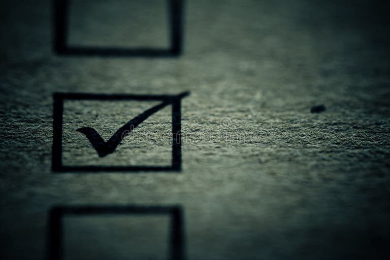 Check mark stock photo. Image of questionnaire, macro - 3861108