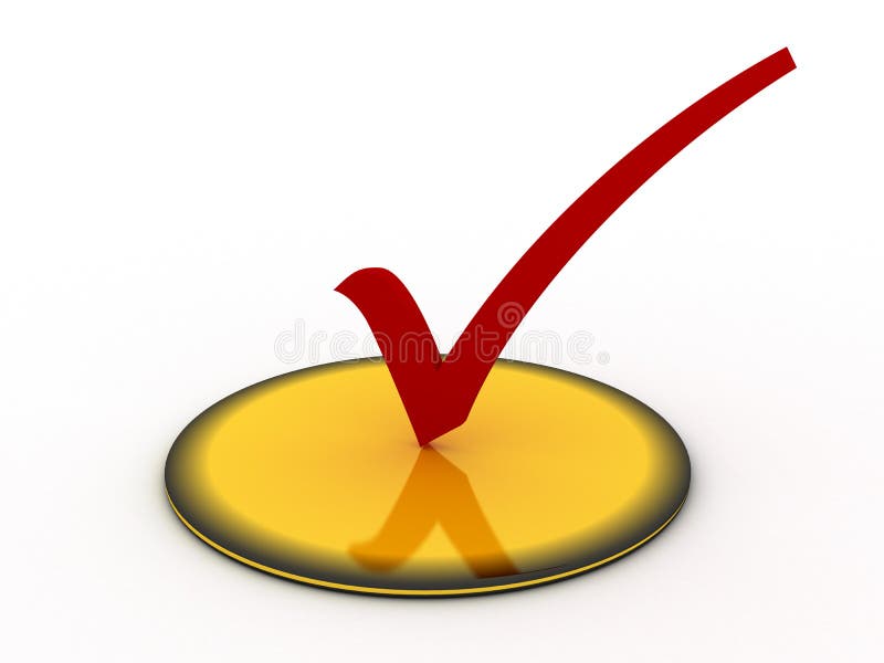 Red Check Mark stock illustration. Illustration of isolated - 12126549