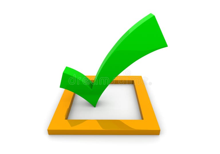 Orange Check Mark Box Stock Illustrations – 677 Orange Check Mark Box ...