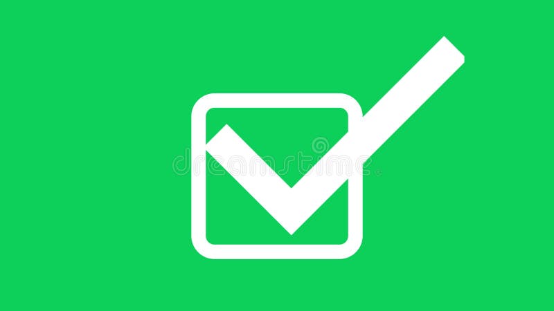 Check Mark Animated with Green Screen Background Stock Footage - Video ...