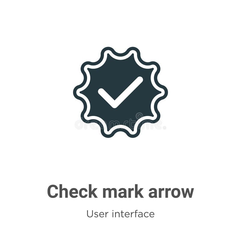 Tick Mark Vector Icon on White Background. Flat Vector Tick Mark Icon ...