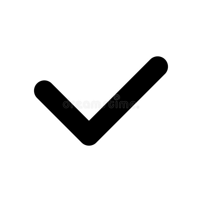Check Mark Black Glyph Ui Icon Stock Vector - Illustration of vector ...