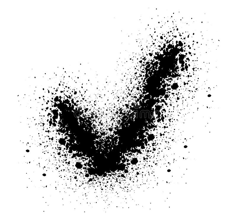 Check Mark, Black Grunge Spray Paint. Vector Illustration Stock Vector ...