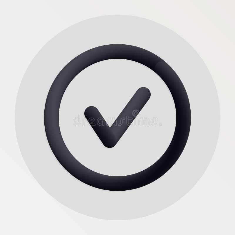 Bold checkmark icon set 02 stock vector. Illustration of case - 94849738