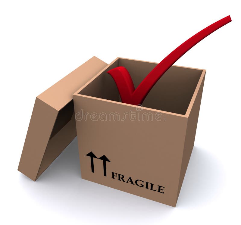 Check Mark in Colorful 3d Box Stock Photo - Image of graphical, unique ...